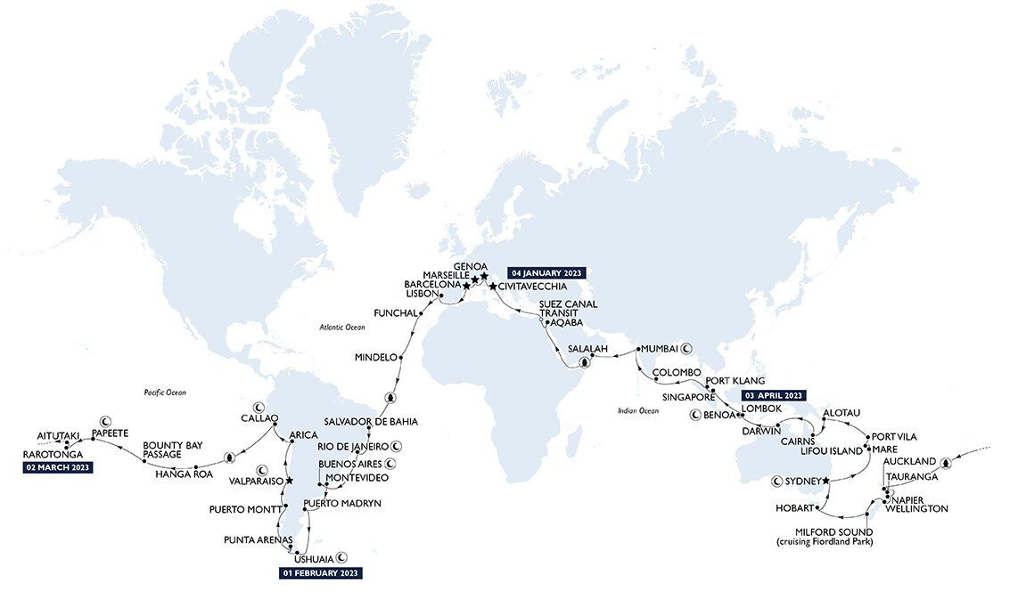 The World Ship Itinerary